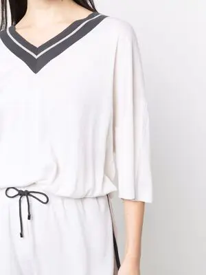 Brunello Cucinelli V-neck Fine-knit Top