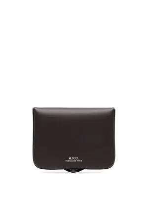 A.p.c. Snap-fastening Leather Wallet - Brown