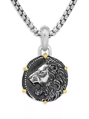 David Yurman 18kt Yellow Gold And Sterling Leo Amulet - Silver