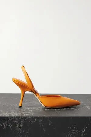 By Far Mimi Cuttrell Leather Slingback Pumps