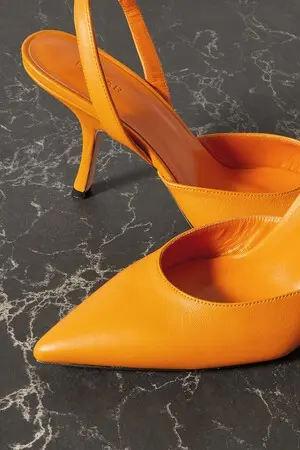 By Far Mimi Cuttrell Leather Slingback Pumps