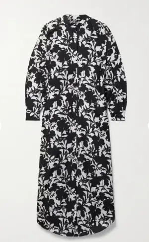 Adam Lippes Floral-print Cotton And Silk-blend Voile Kaftan