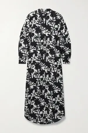 Adam Lippes Floral-print Cotton And Silk-blend Voile Kaftan