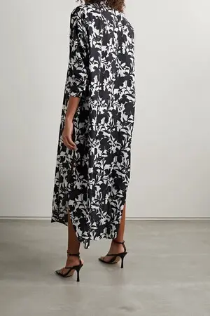 Adam Lippes Floral-print Cotton And Silk-blend Voile Kaftan
