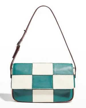 Staud Tommy Tic-tac-toe Colorblock Shoulder Bag - Tic Tac Toe