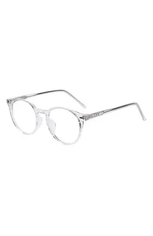 FIFTH & NINTH Dakota Round Frame Blue Light Blocking Reading Glasses - Clear/ Clear