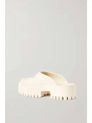 Gucci Elea Perforated Rubber Platform Mules