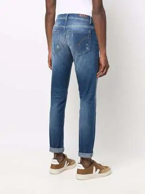 DONDUP Stonewashed Slim Jeans - Blue