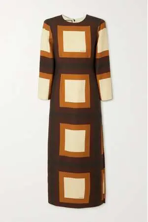 Gucci Printed Wool-blend Twill Maxi Dress