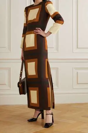 Gucci Printed Wool-blend Twill Maxi Dress