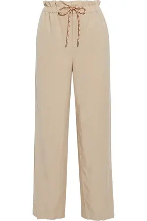 Alice + Olivia Henry Wide-leg Twill Pants - Cream