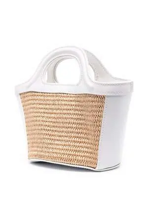 Marni Tropicalia Logo-embroidered Tote - White