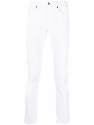 DONDUP Cropped Slim-cut Jeans - White
