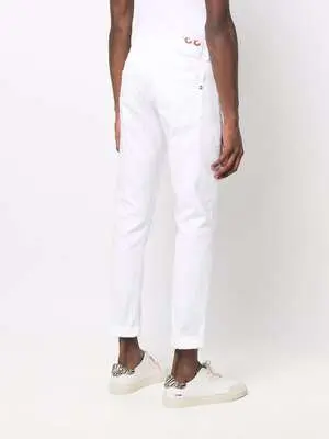 DONDUP Cropped Slim-cut Jeans - White