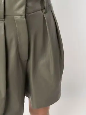Brunello Cucinelli Wide-leg Leather Shorts