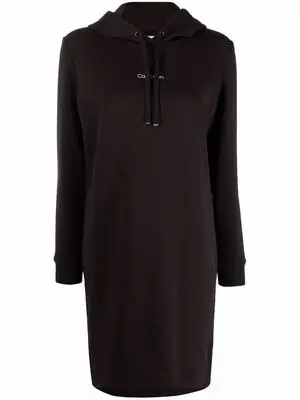 Calvin Klein Print Hoodie Dress - Black