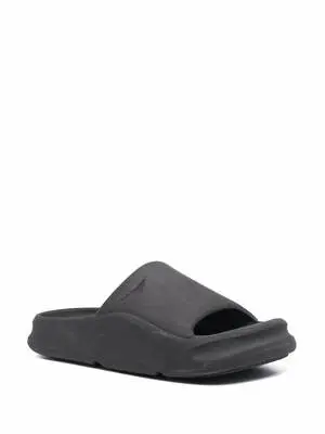 Heron Preston Square-toe Moulded Slides - Black