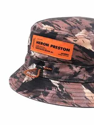 Heron Preston Logo Camouflage Bucket Hat