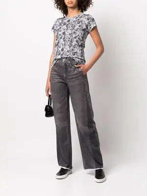 Rag & Bone Snakeskin Print T-shirt - Black