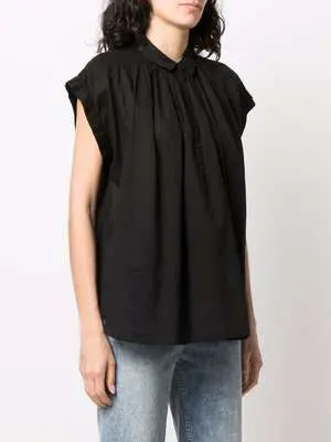 NILI LOTAN Pleated Sleeveless Shirt