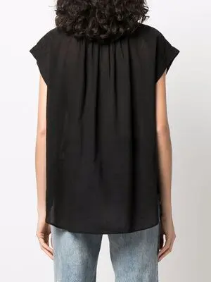 NILI LOTAN Pleated Sleeveless Shirt