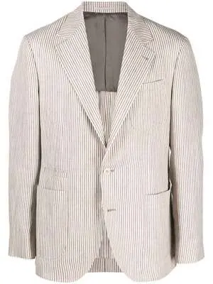 Brunello Cucinelli Single-breasted Striped Blazer