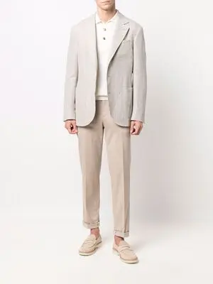 Brunello Cucinelli Single-breasted Striped Blazer