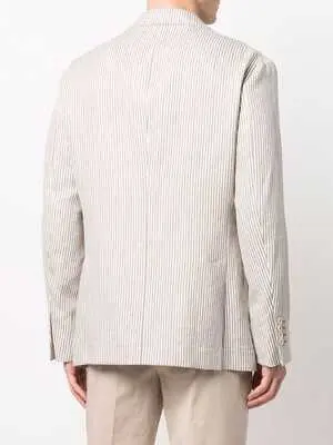 Brunello Cucinelli Single-breasted Striped Blazer