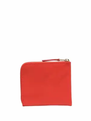 Comme Des Garçons Zip-up Leather Wallet - Orange