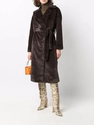 Herno Belted Faux Fur Coat