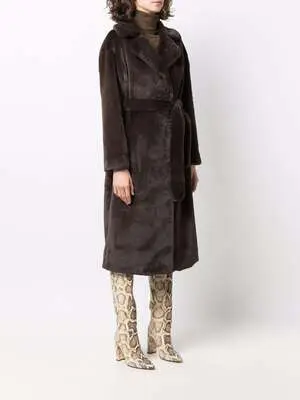 Herno Belted Faux Fur Coat