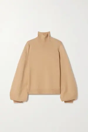 Chloé + Net Sustain Recycled-cashmere Turtleneck Sweater Neutrals