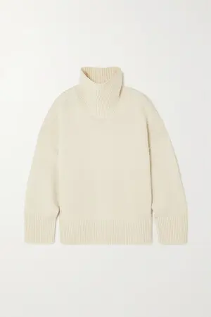 Chloé Net Sustain Recycled-cashmere Turtleneck Sweater - White
