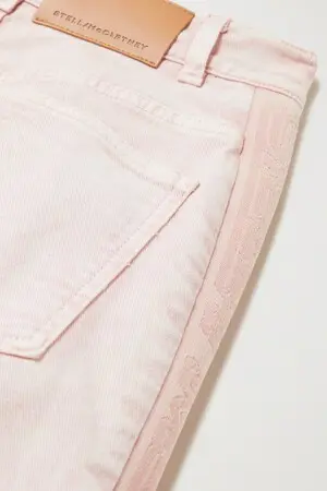 Stella McCartney Canvas-trimmed Wide-leg Jeans - Orange