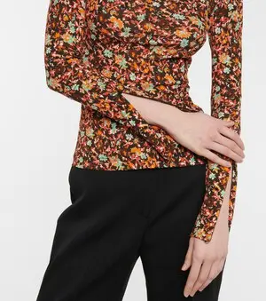 Victoria Beckham Floral Cutout Top