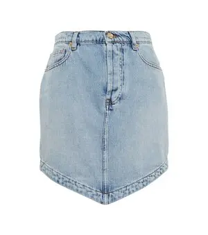 Alexandre Vauthier Asymmetric Denim Miniskirt