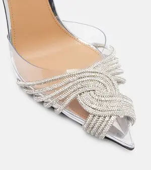 AQUAZZURA Gatsby 105 Embellished Slingback Pumps