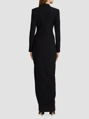 Ralph Lauren Kristian Silk Tuxedo Dress - Black