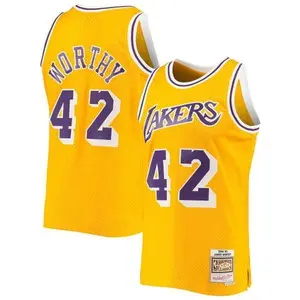 Mitchell & Ness James Worthy Los Angeles Lakers 1984-85 Hardwood Classics Swingman Jersey - Gold