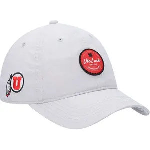 BLACK CLOVER Utah Utes Oxford Circle Adjustable Hat - Gray