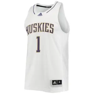 Adidas Washington Huskies Basketball Jersey - White