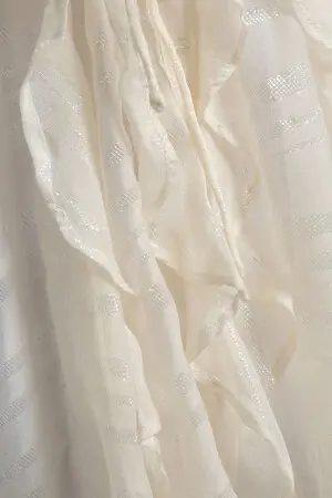 IRO PARIS Ruffled Metallic Jacquard Blouse