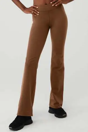 Alo Yoga Airbrush Low-Rise Bootcut Legging Cinnamon Brown