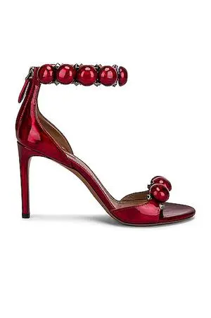 Alaïa ALAÏA La Bombe Ankle Bracelet Sandals In Red Reflex Rouge