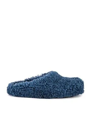 Marni Marni Long Hair Fussbett Sabot In Orange Slate & Blue