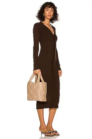 STAND STUDIO Rosanne Faux Leather Diamond Bag In Beige