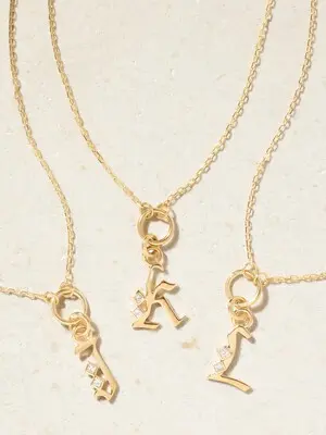FOUNDRAE Initial 18-karat Diamond Pendant Necklace