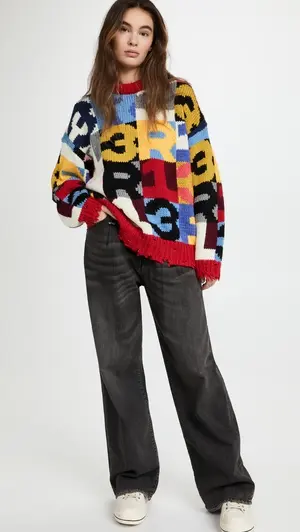 R13 Damon Pleated Wide Leg