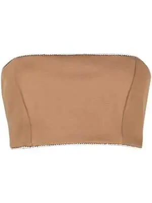 Staud Cropped Bralette Top - Brown