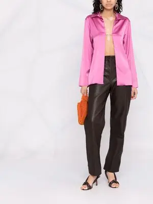 Jacquemus La Chemise Notte Satin Shirt - Pink
